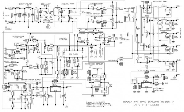 Computer Power Supply Wiring Diagram