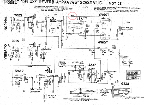 Vibrolux Reverb Schematic Vibrolux Reverb Schematic