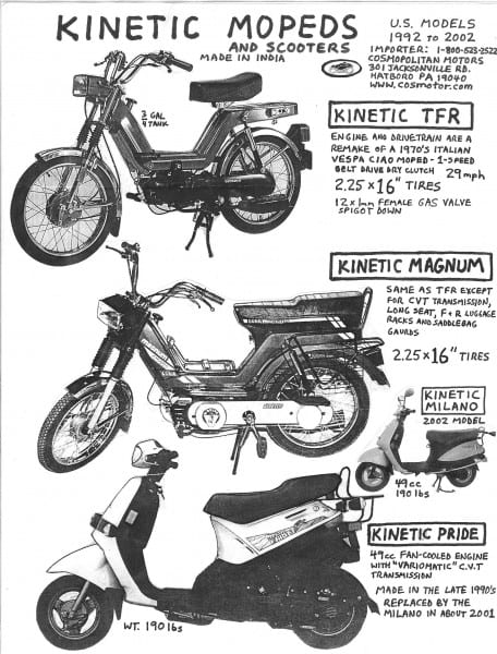 Kinetic Moped Parts