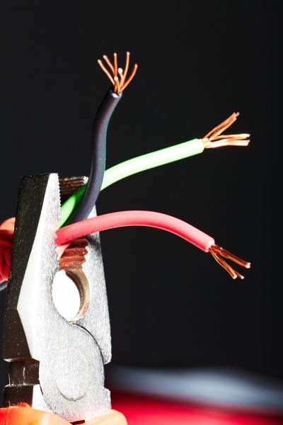 Red Black And White Electrical Wires