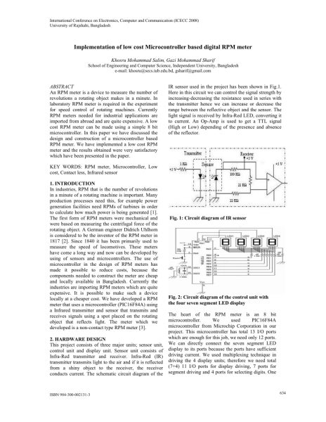 Pdf) Implementation Of Low Cost Microcontroller Based Digital Rpm | Car ... Pdf) Implementation Of Low Cost Microcontroller Based Digital Rpm | Car ...