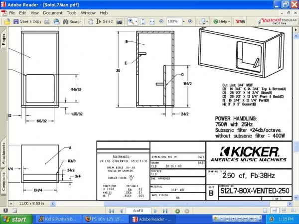 Kicker L7 Specs