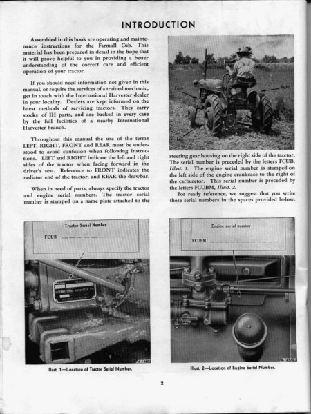 Farmall Cub Serial Number Lookup