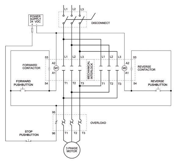 A Three Phase Reversing Contactor Wiring | Car Wiring Diagram