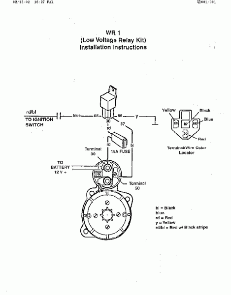 Ford Starter Relay Wiring