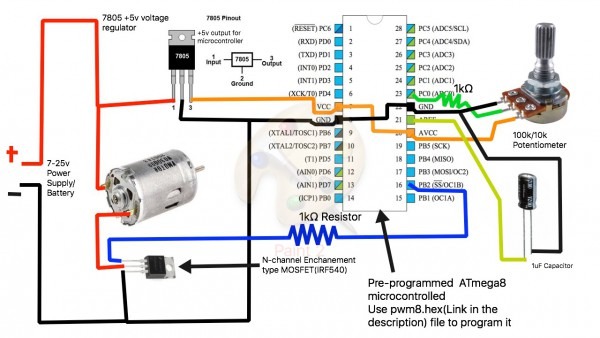 Potentiometer Motor Control Wiring Diagram Motor Repalcement Parts ...